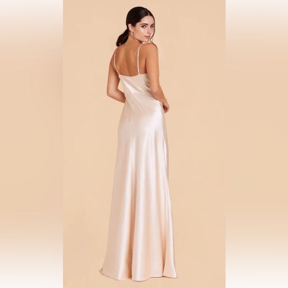Birdy Grey | Dresses | Birdy Grey Lisa Long Dress Shiny Satin Champagne ...